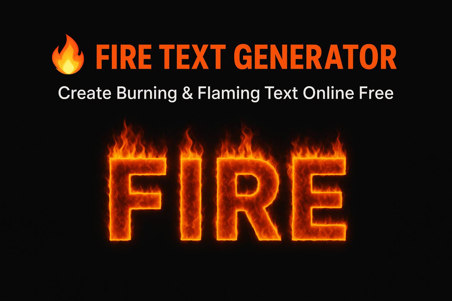 🔥 Fire Text Generator | Create Burning & Flaming Text Online Free