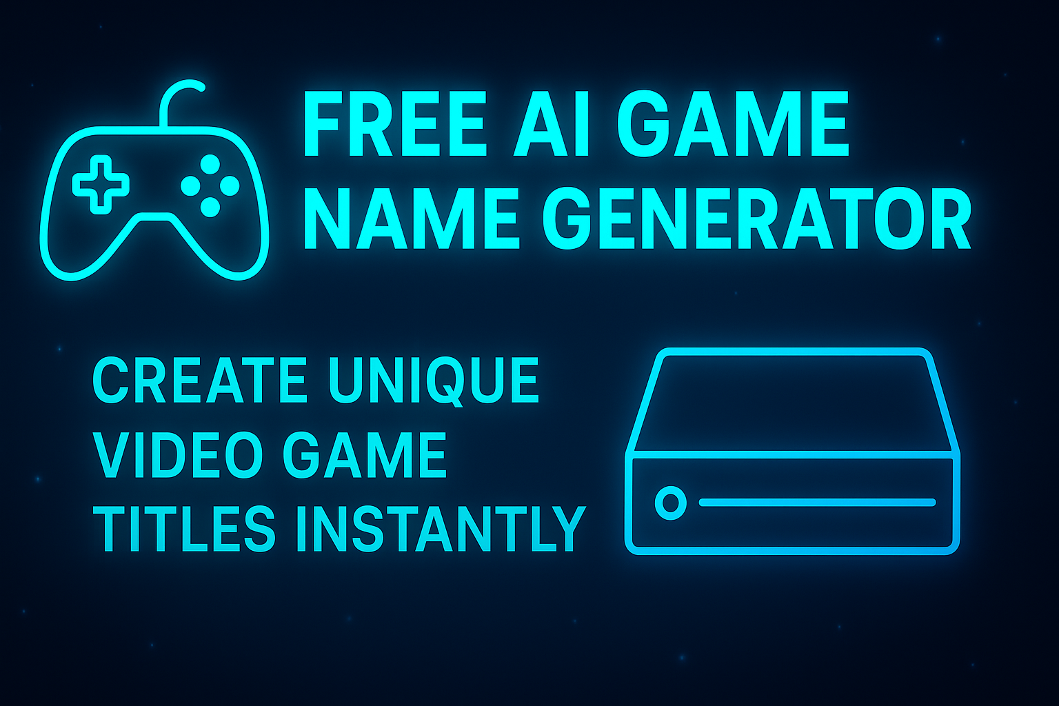 🎮 Free AI Game Name Generator | Create Unique Video Game Titles Instantly
