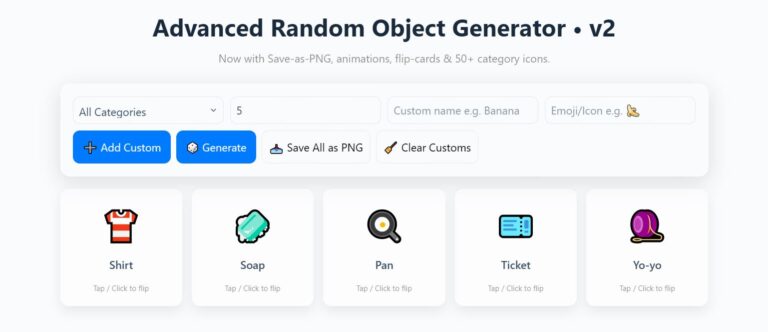 Random Object Generator | Generate Random Items & Pictures Instantly