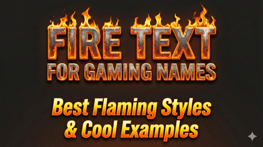 Fire Text For Gaming Names | Best Flaming Styles & Cool Examples
