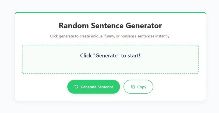Free Random Sentence Generator | Make Funny & Nonsense Sentences